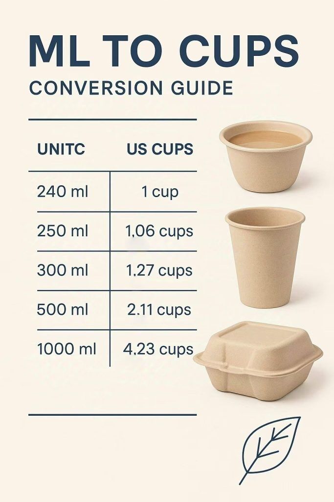 ML To Cups Conversion Guide For Daily Use Sustainable Food Packaging ML To Cups Conversion Guide For Daily Use Sustainable Food Packaging